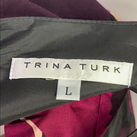 Trina Turk | Dresses | Trina Turk Miles Crew Neck Floral Flounce Dress ...